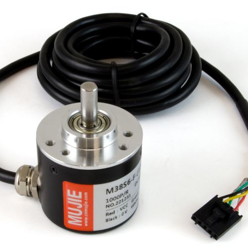 This optical rotary encoder connects directly to a Phidgets Encoder ...